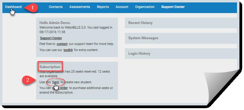 WebABLLS Support Center