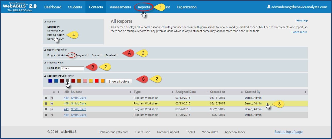 WebABLLS Support Center