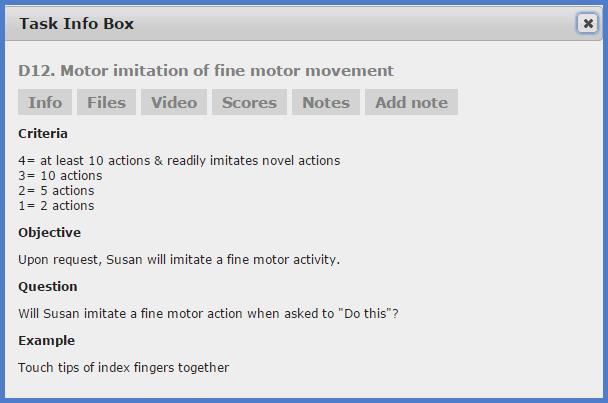 WebABLLS Support Center